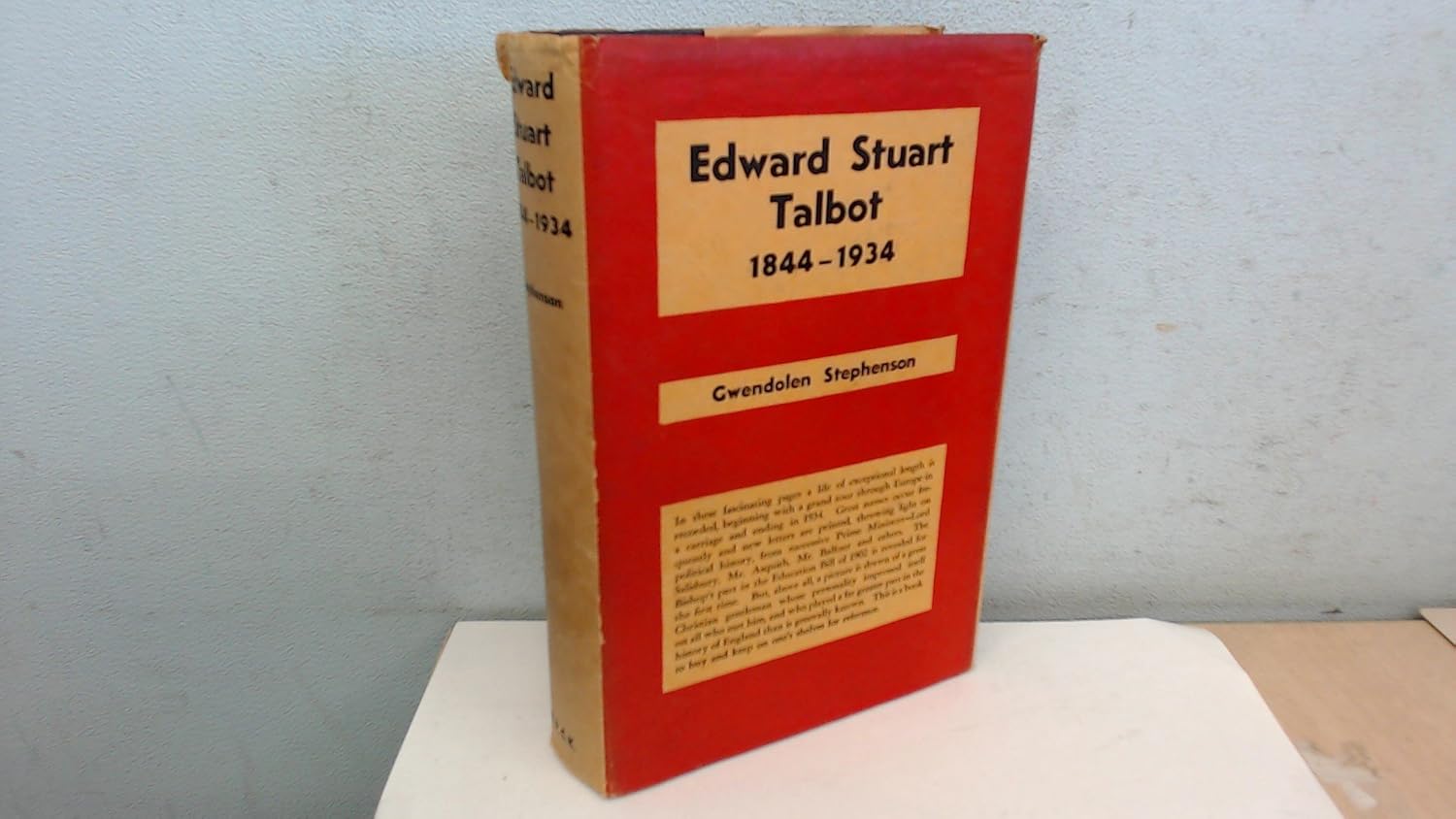 Edward Stuart Talbot 1844-1934: Gwendolen Stephensen: Amazon.com: Books