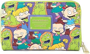 Loungefly Nickelodeon Rugrats Reptar Bar All Over Print Zip Around Wallet