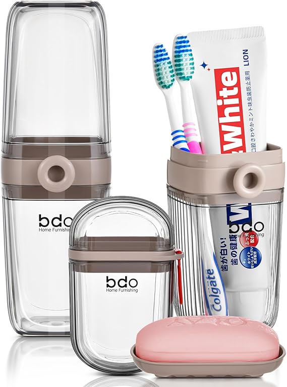 Amazon.com: VITVITI White Toothbrush Travel Case, Portable Travel Soap ...