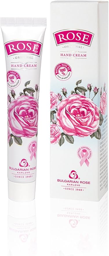 Amazon.com : Bulgarian Rose Hand Cream with Natural Rose Oil for ...