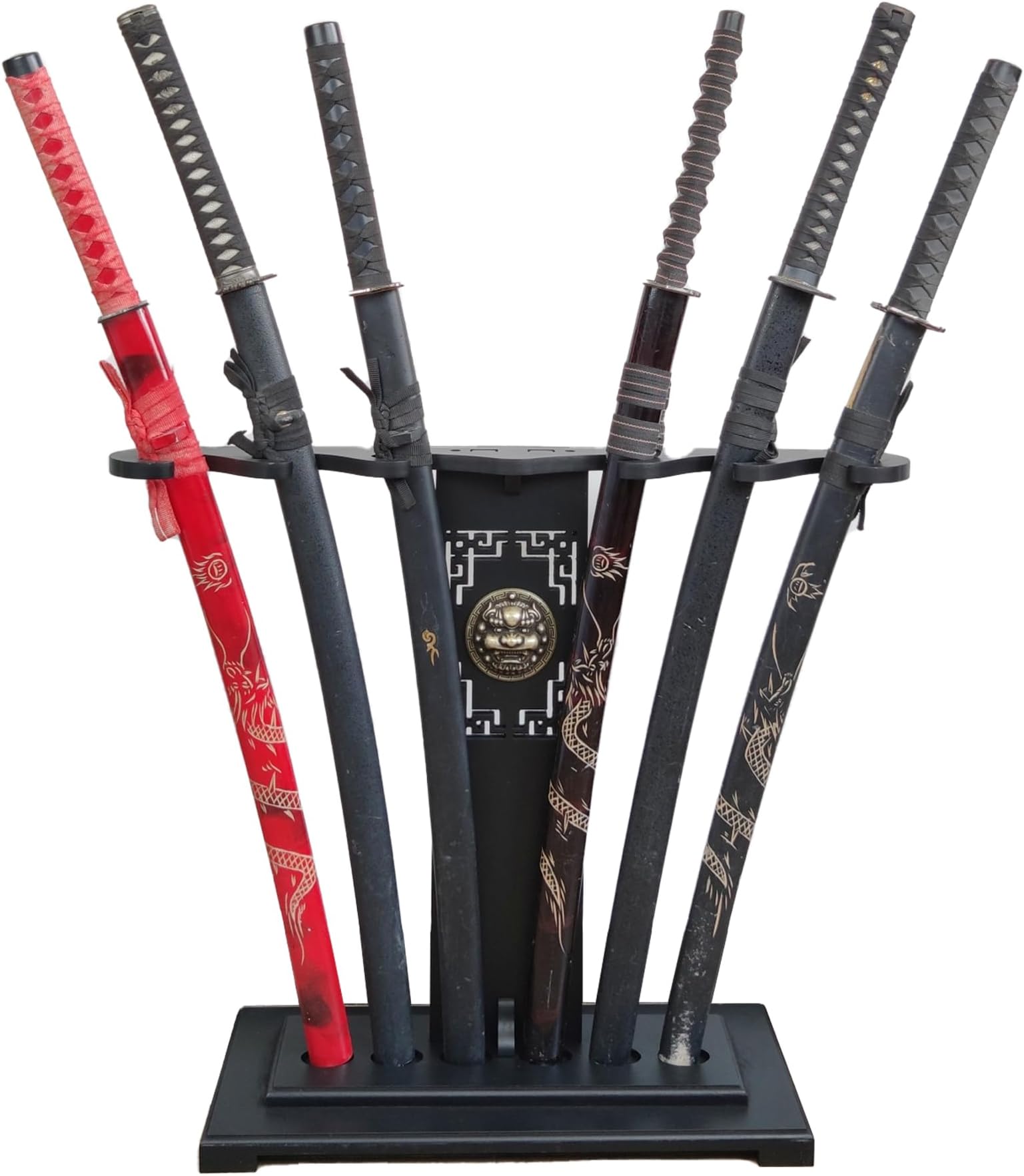 Amazon.com: lukar Vertical Sword Stand Floor, 6 Tier Katana Holder ...