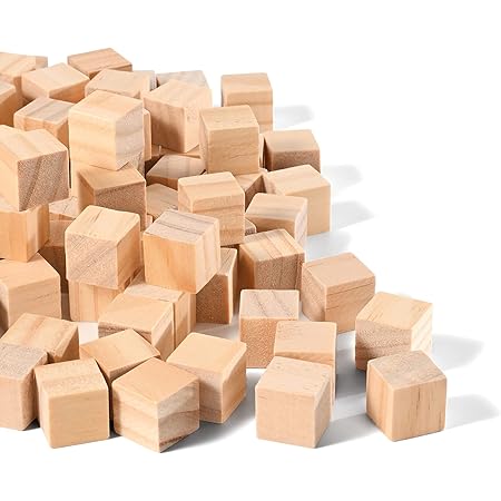 Amazon.com: Wooden Cubes, 0.55 inch Small Wood Blocks, 400PCS ...