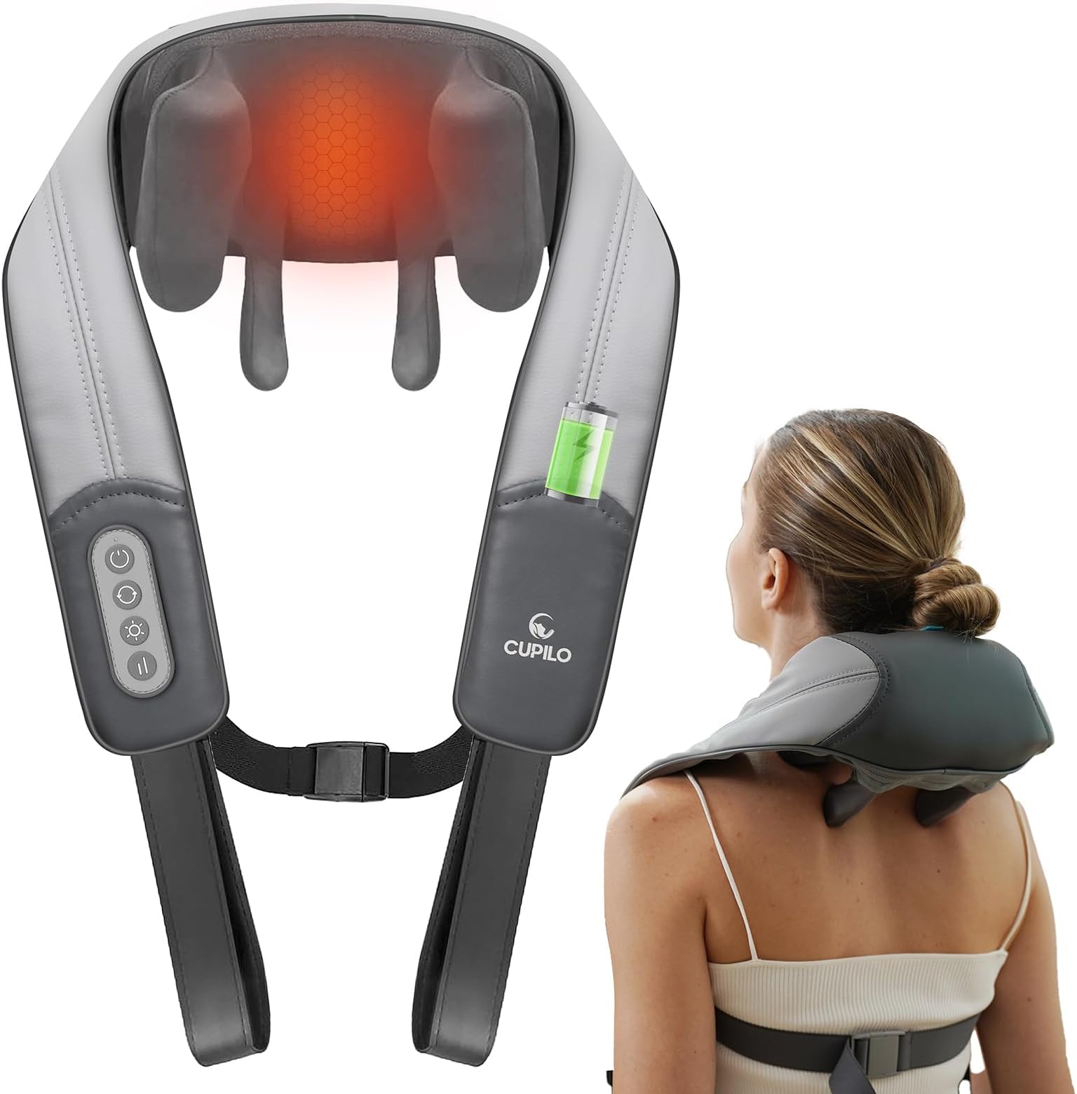 Amazon.com: CuPiLo Neck Massager for Pain Relief Deep Tissue, Shoulder ...