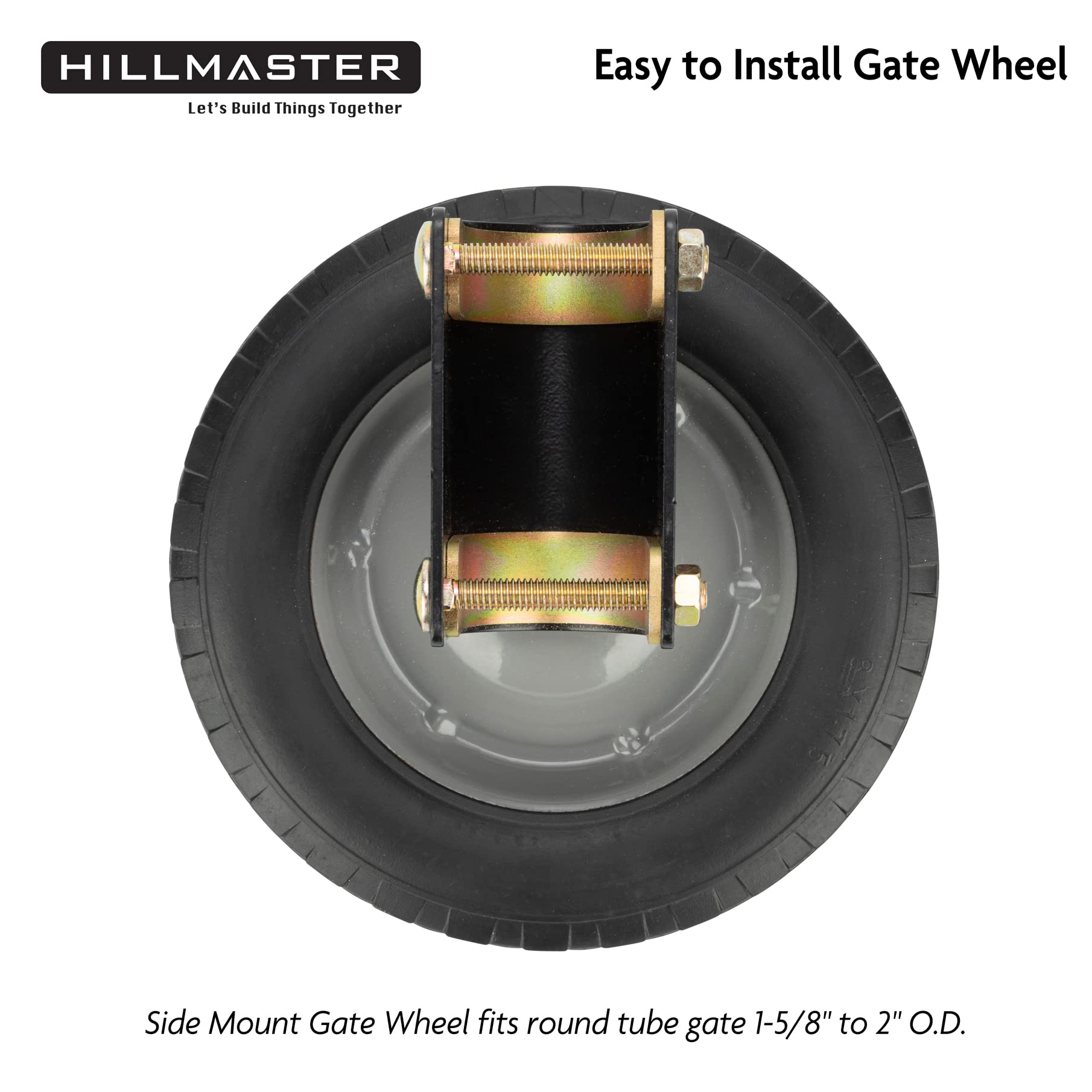 Snapklik.com : HILLMASTER 8 Inch Gate Wheel Gate Caster Kit