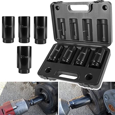 Amazon.com: 4 Pack Crank Bolt Socket Set, 17MM, 21MM, 22MM, 27MM ...