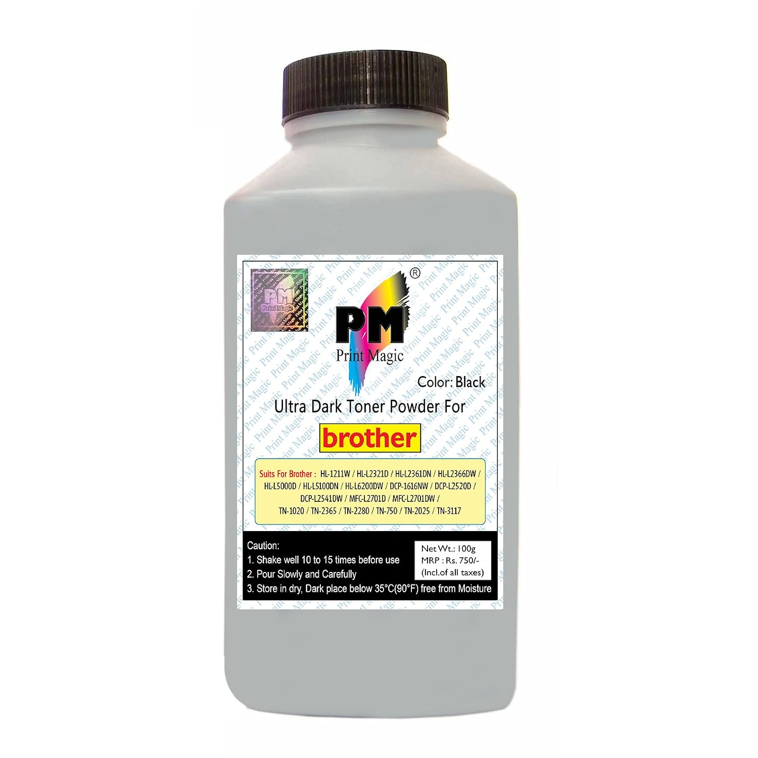 Print Magic Toner Powder for Brother Laser Printer Cartridges - 100gm ...