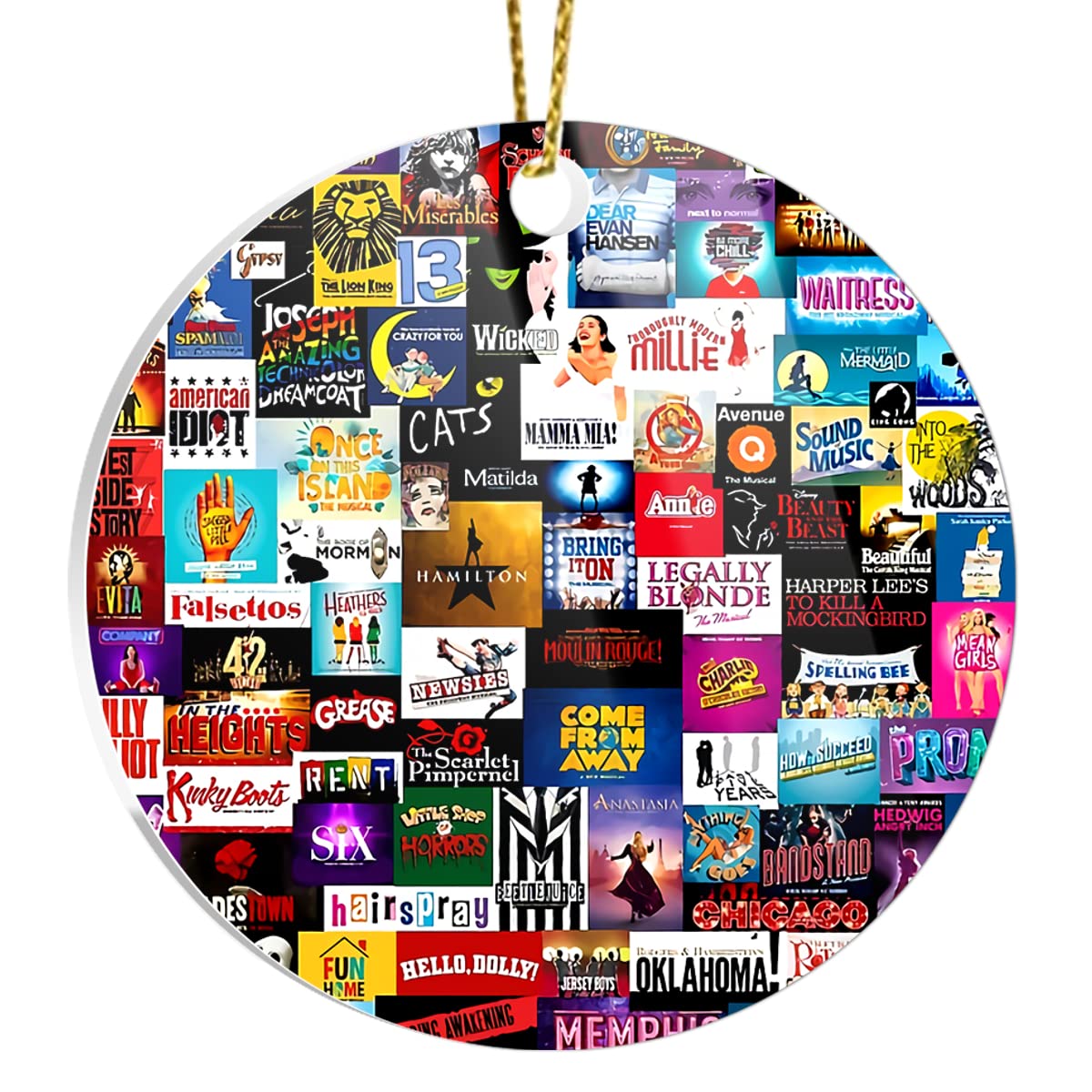Amazon.com: Ornament Broadway Memorial Show Xmas Tree Logo Acrylic ...