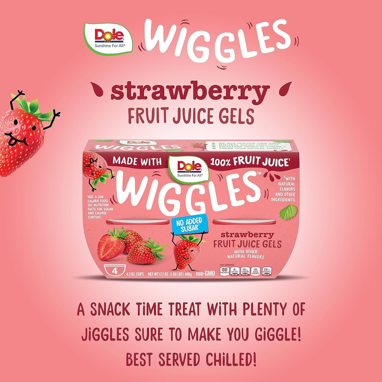 Snapklik.com : Dole Wiggles No Sugar Added Strawberry Fruit Juice Gels ...