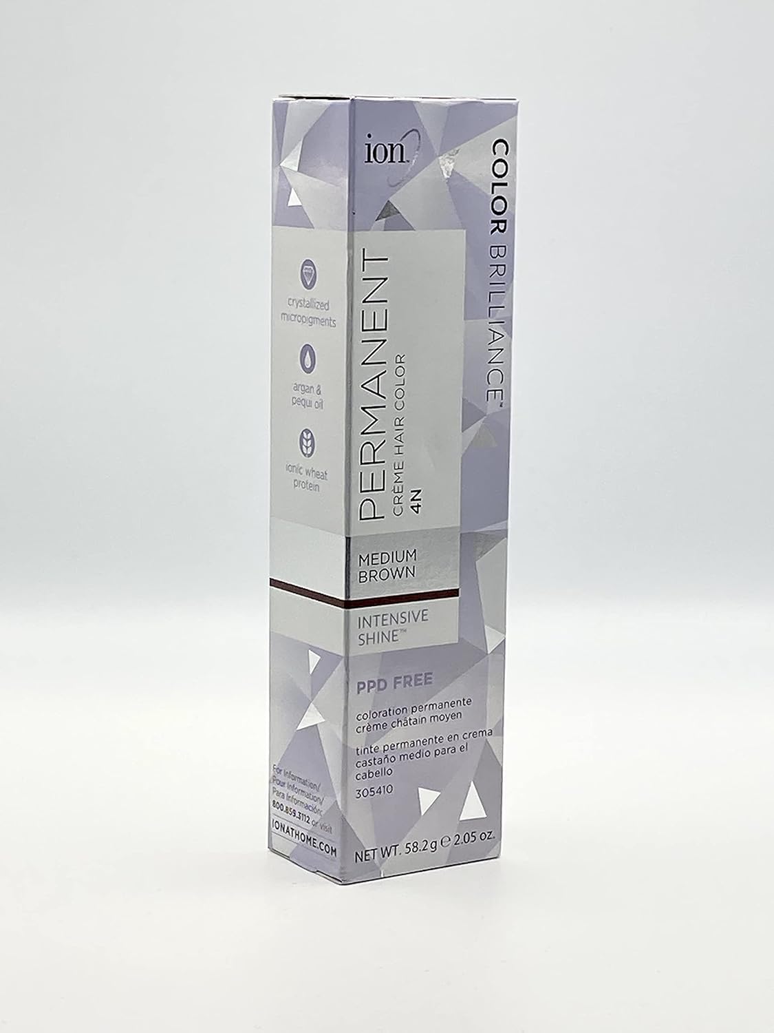 Amazon.com : Ion 4N Medium Brown Permanent Creme Hair Color 4N Medium ...
