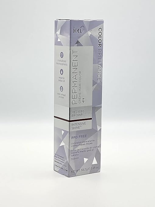 Amazon.com : Ion 4N Medium Brown Permanent Creme Hair Color 4N Medium ...