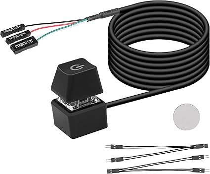 Amazon.com: SinLoon Desktop Switch Desktop Computer Power Switch ...