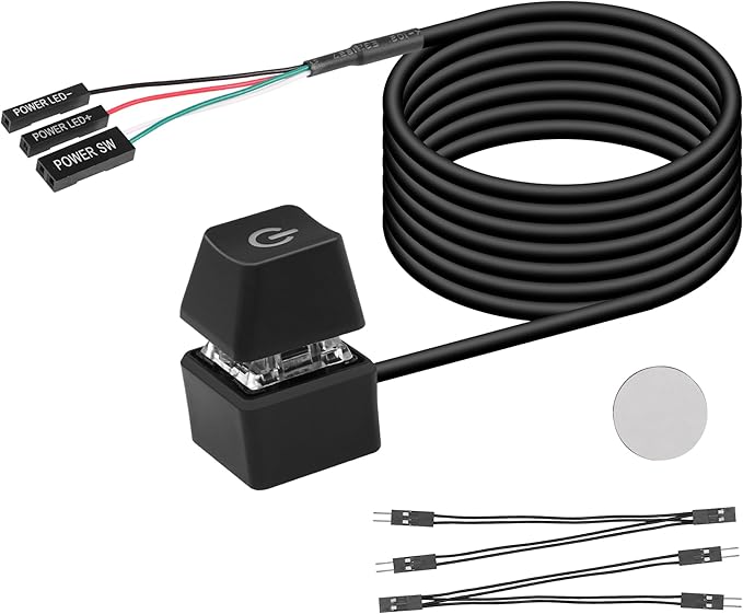 Amazon.com: SinLoon Desktop Switch Desktop Computer Power Switch ...