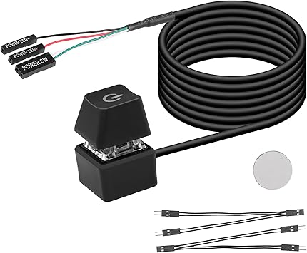 Amazon.com: SinLoon Desktop Switch Desktop Computer Power Switch ...