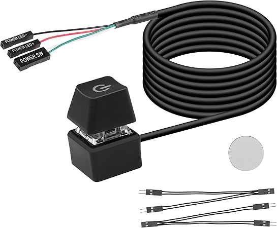 Amazon.com: SinLoon Desktop Switch Desktop Computer Power Switch ...