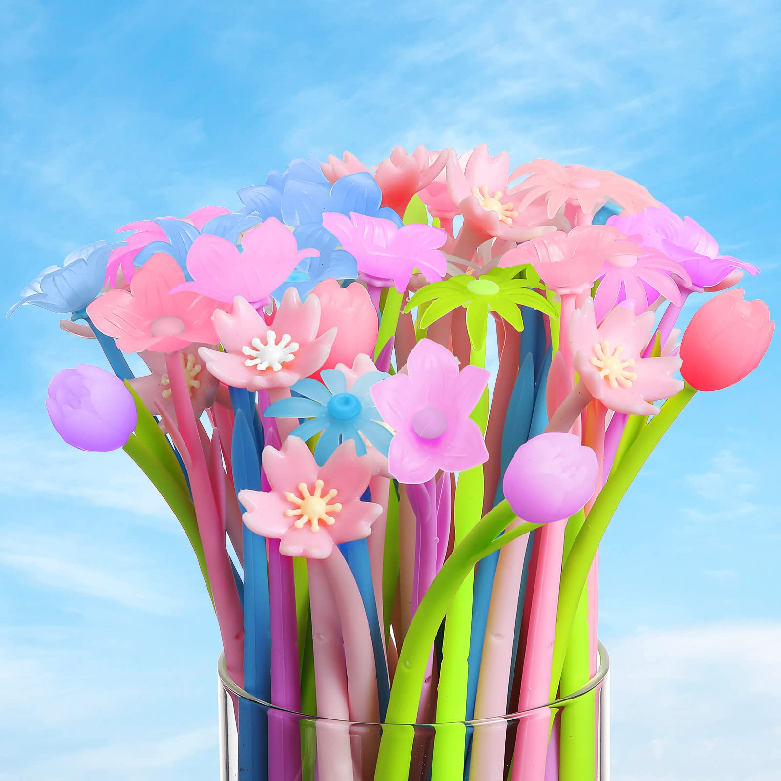 Amazon.com: Fulmoon 60 Pcs Color Changing Flower Pens Ballpoint Pens ...