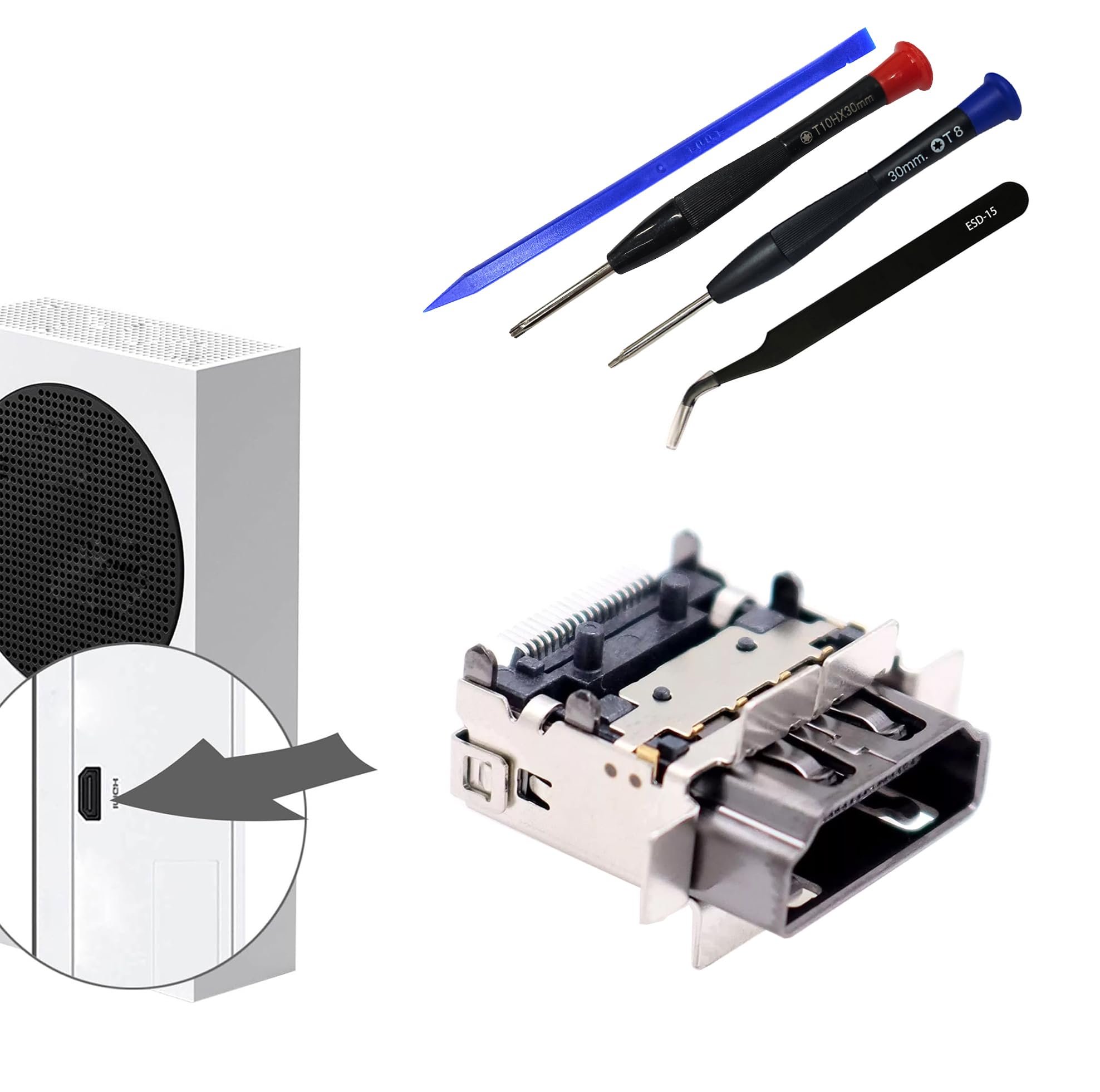 Amazon.com: 1 Pack Eaglewireless HDMI Port Replacement for Series S ...