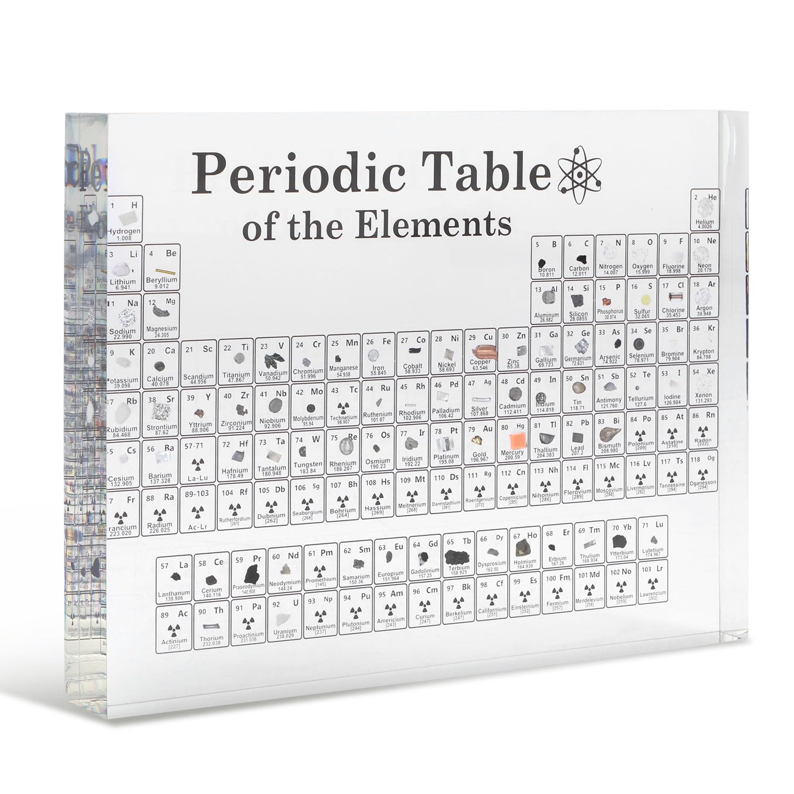 Acrylic Periodic Table Display with 83 Real Elements Inside, Acrylic ...