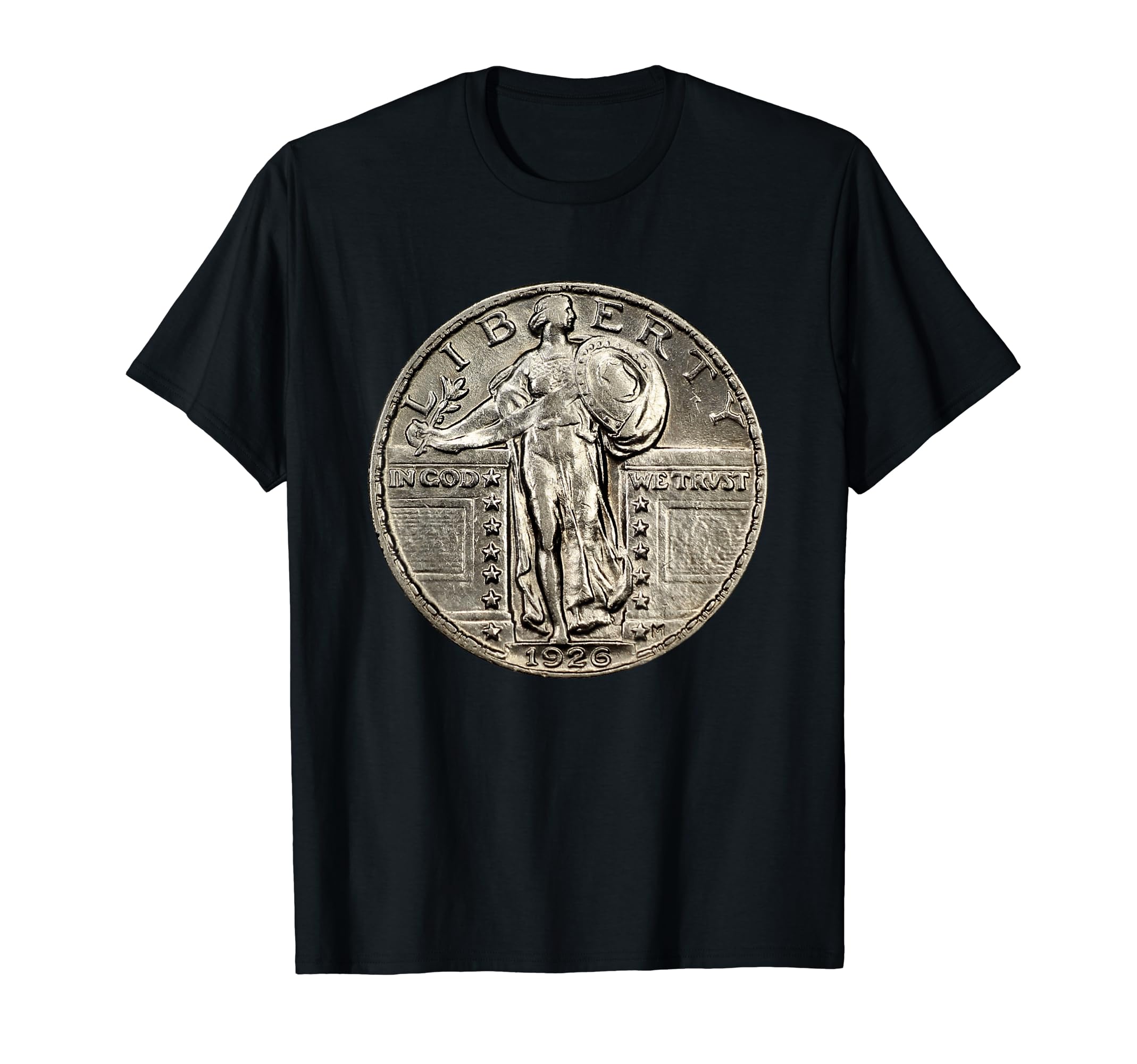 Amazon.com: Coin Collecting Shirt, U.S. Standing Liberty Quarter Dollar ...