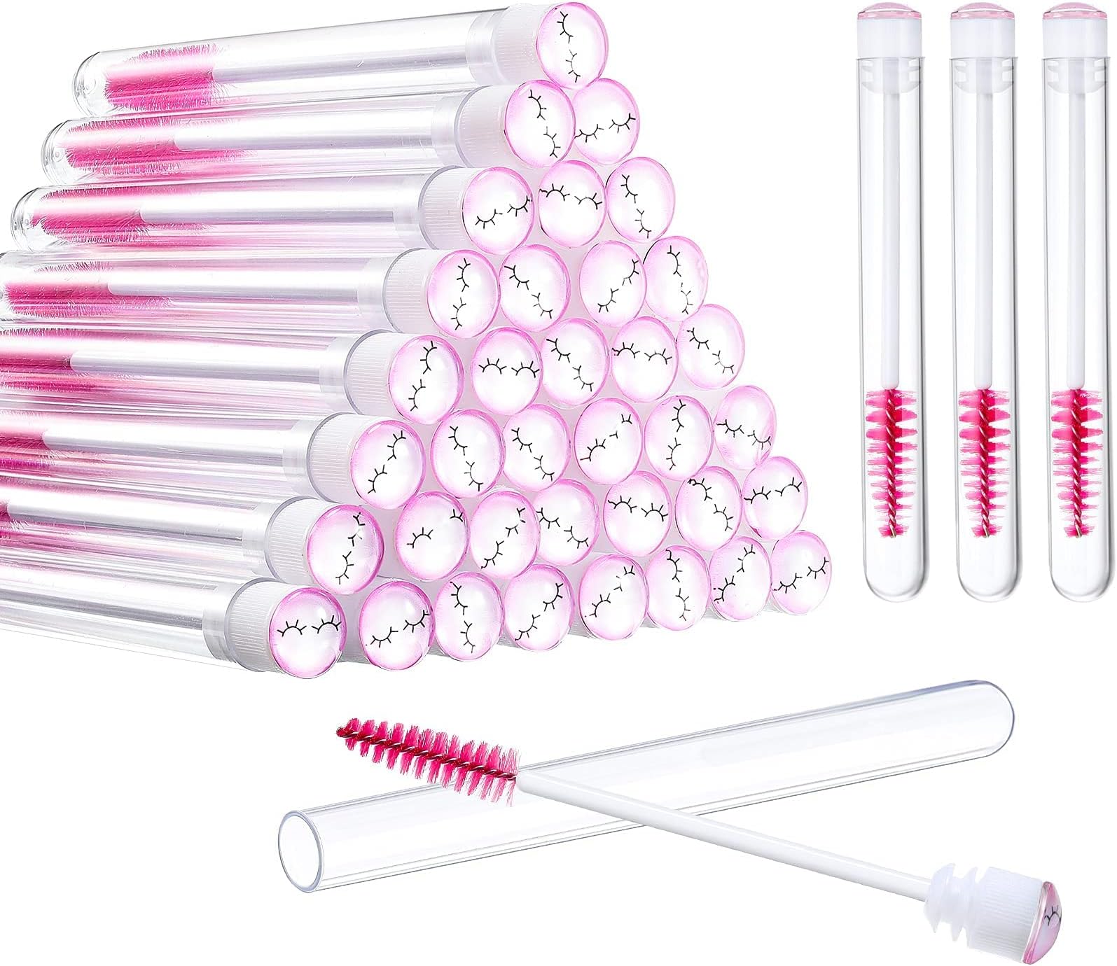 Amazon.com: 80 Pieces Disposable Mascara Brushes Tubes Set, 40 Pieces ...