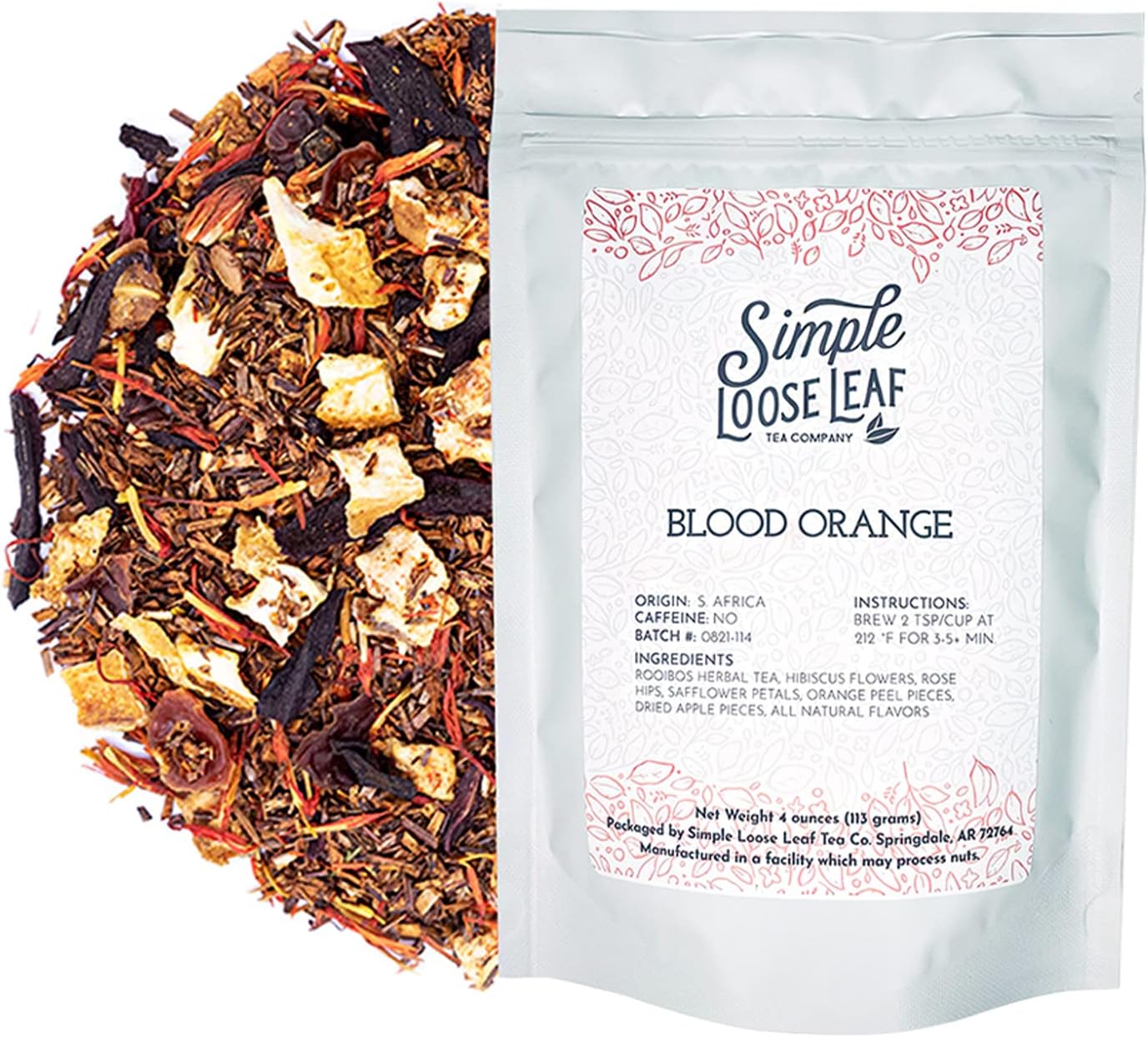 Amazon.com : Simple Loose Leaf Blood Orange Herbal Tea - Caffeine-Free ...