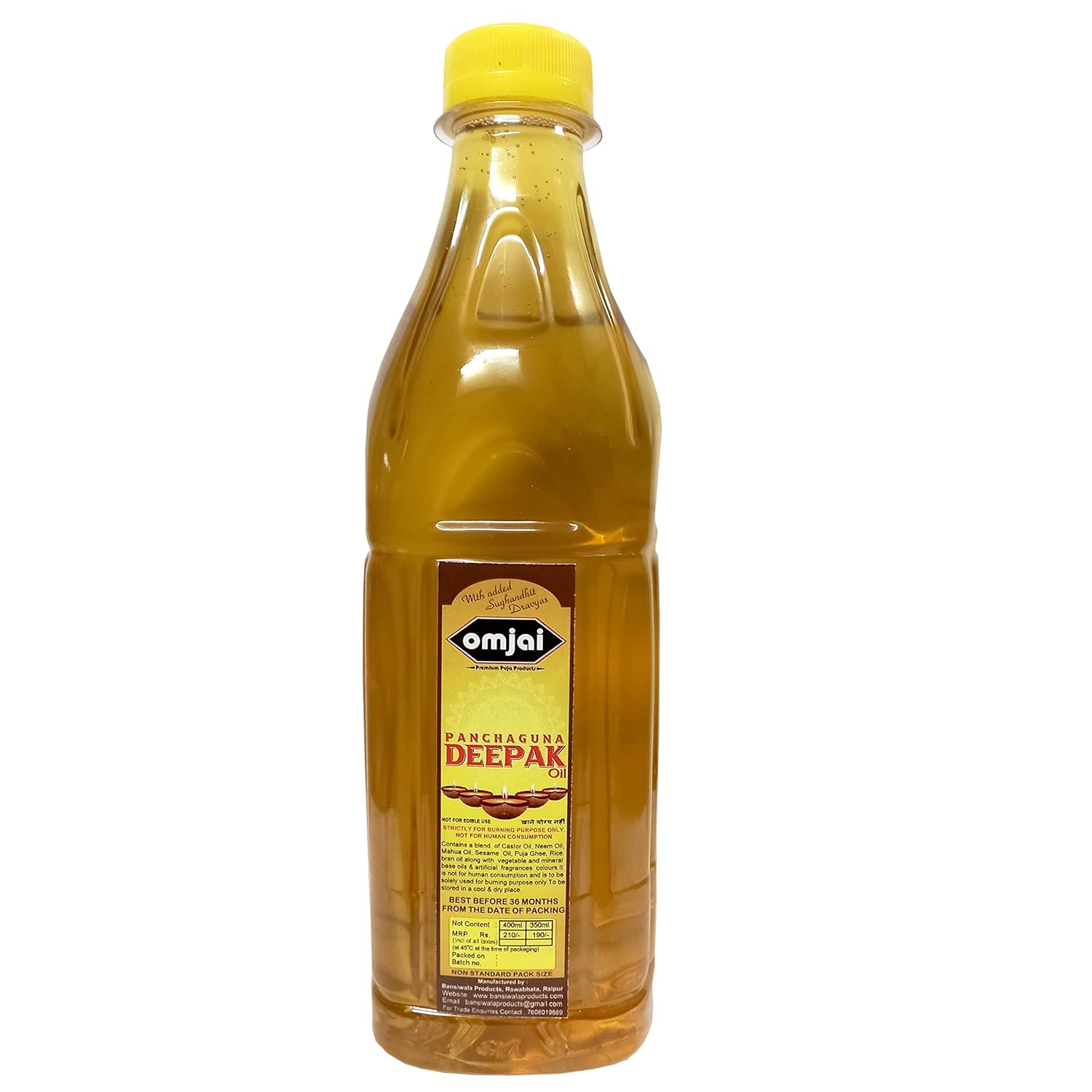 Omjai POOJA MADE PURE Varan Pure Omjai Panch Deepak Oil | Oil For Puja ...