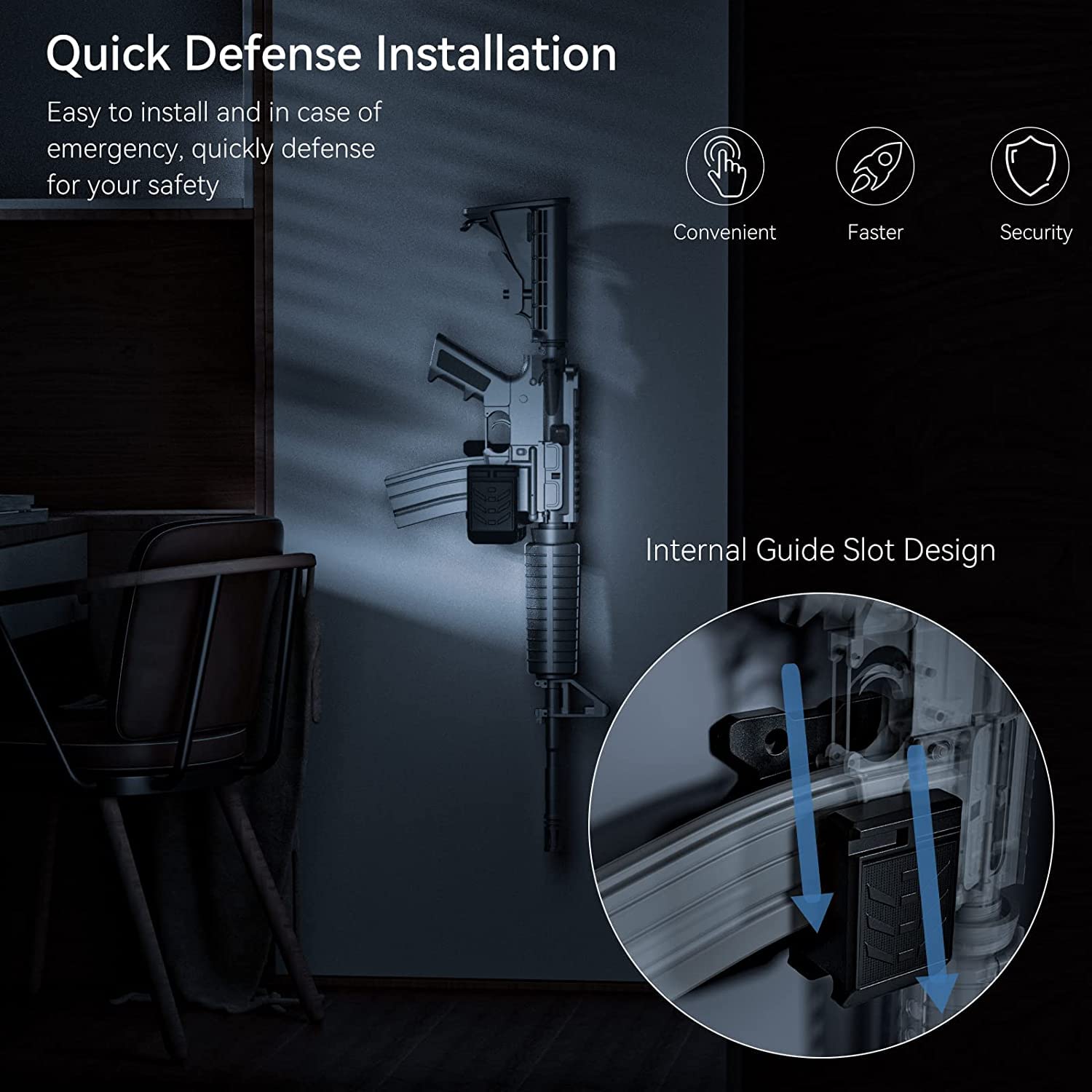 Snapklik.com : Upgraded Gun Wall Mount For 223/5.56 Rifle, Double Pmag ...