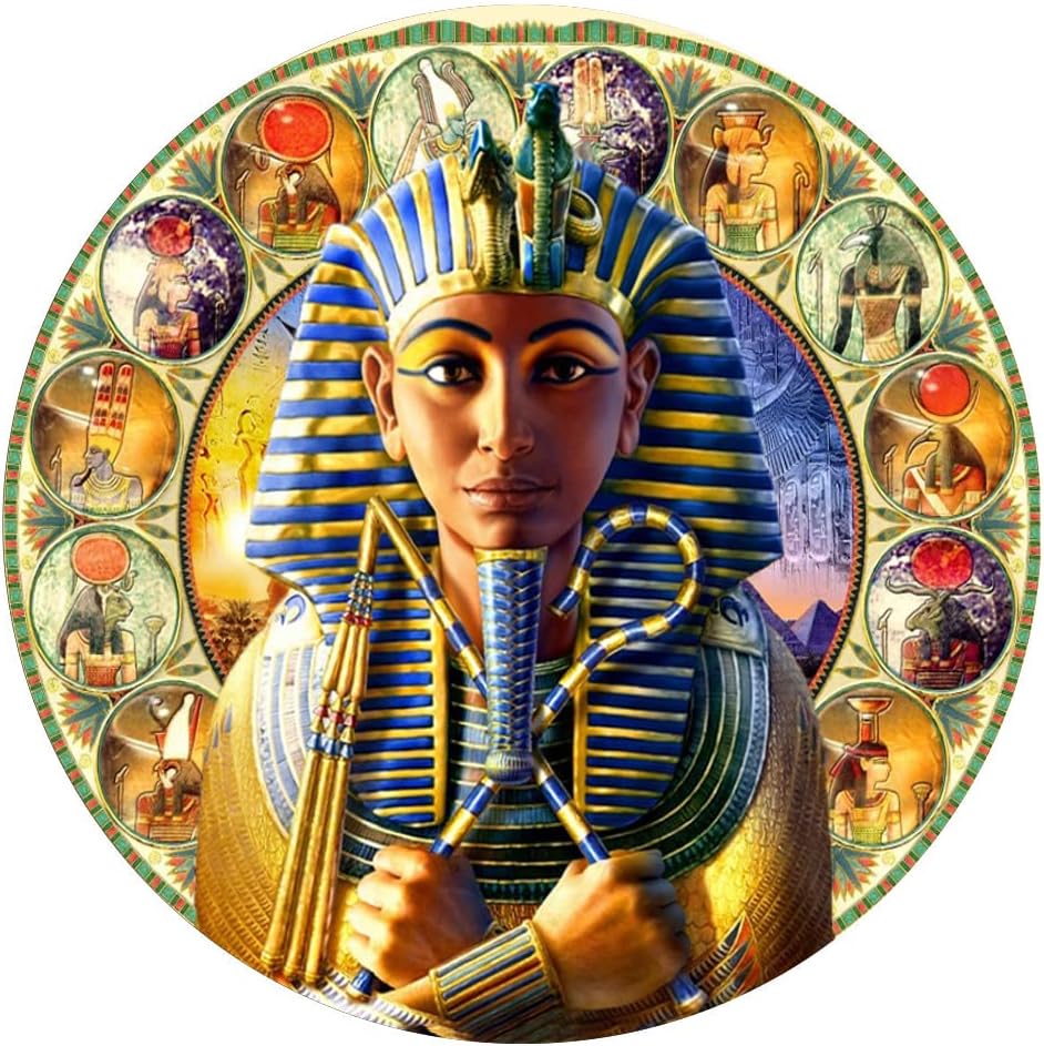 Amazon.com: WZVZGZ Round Tinplate Sign, Wall Art Poster, Ancient Egypt ...