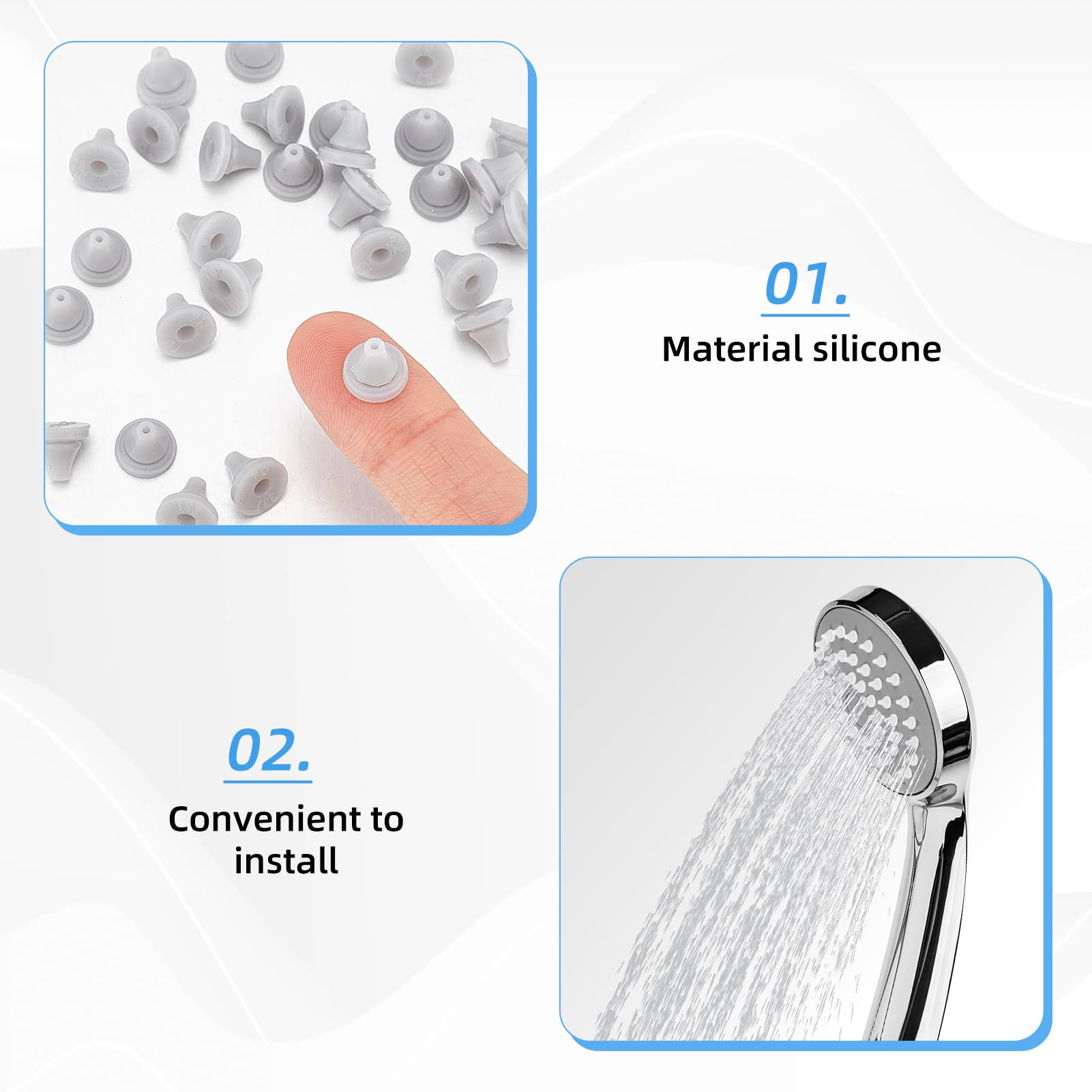 Rainfall Shower Head With Handheld Uxcell 100pcs Shower Head ...