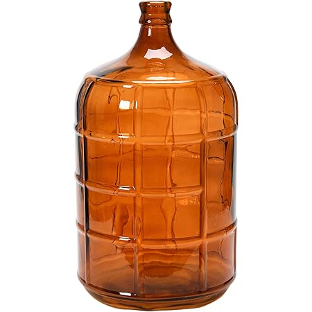 Amazon.com: Creative Co-Op Glass, Amber Color Bottle, Brown : Home ...