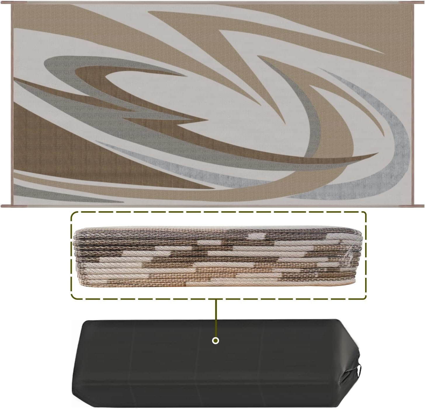 Amazon.com: EEZ RV Products 9'x18'BWW Heavy Duty Reversible/Durable ...