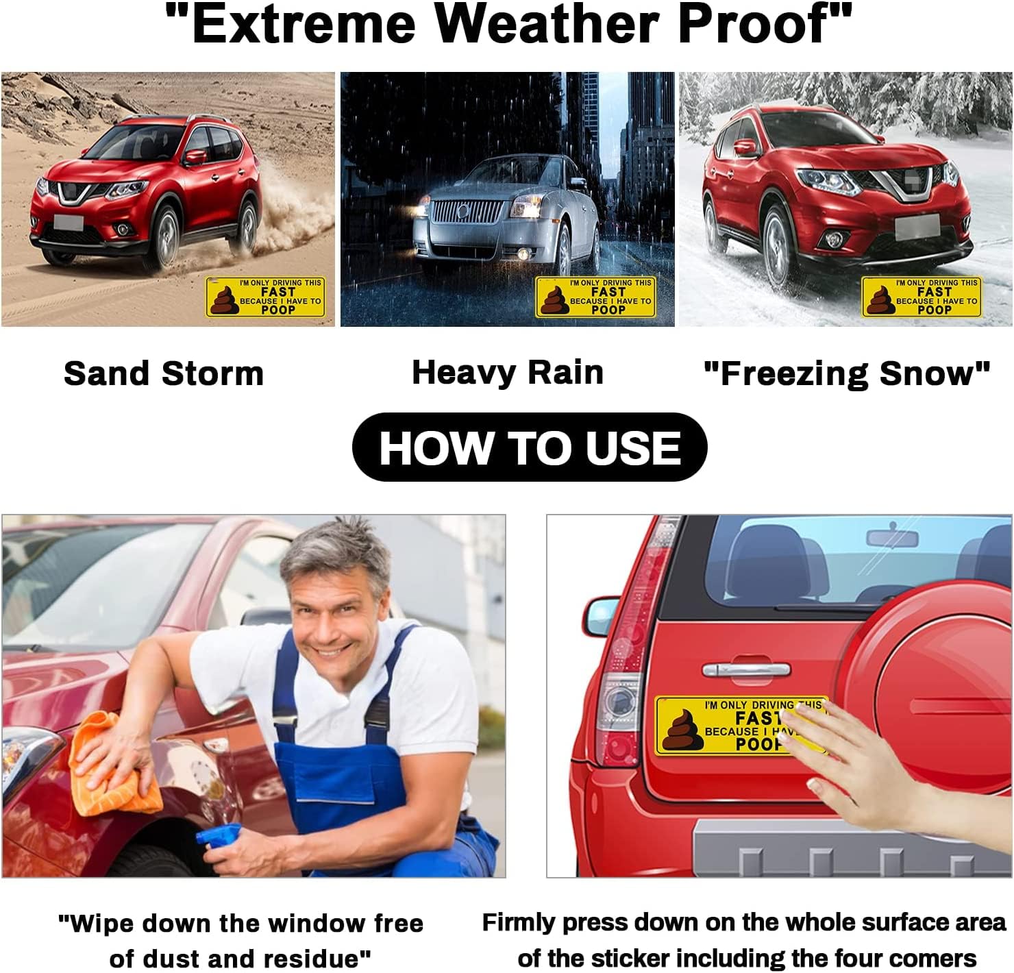 Pranks Funny Magnetic Bumper Sticker - I'm Only Driving This Fast ...