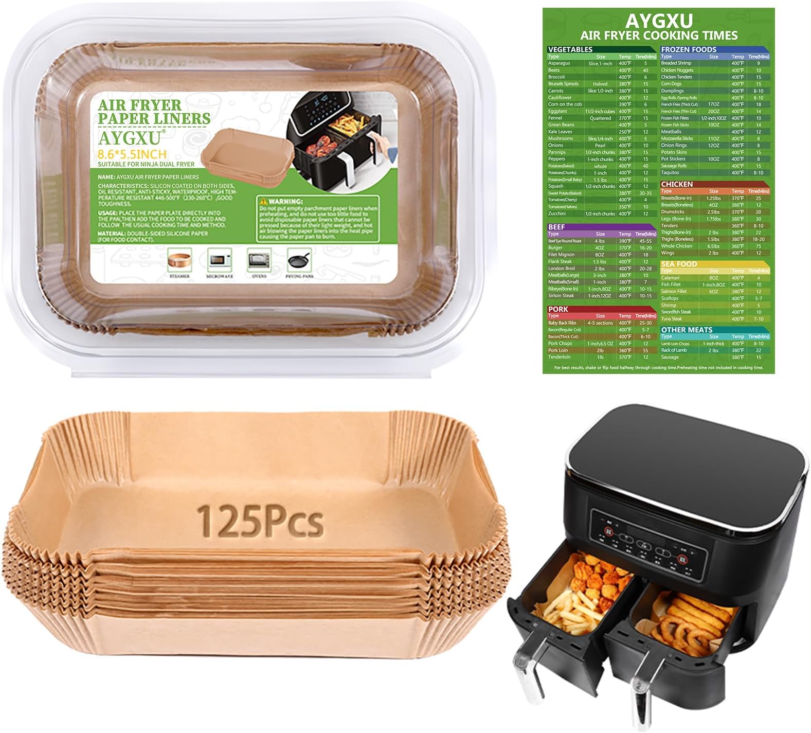 Amazon.com: WMKGG Silicone Air Fryer Liners, 2Pcs Air Fryer Silicone ...