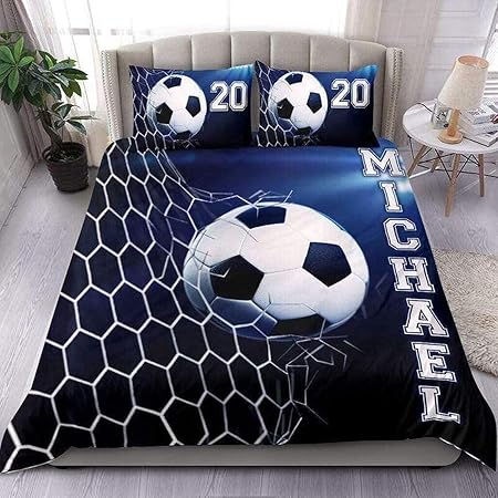 Amazon.com: COZZBED Custom Soccer Break The Goal with Your Name Bedding ...