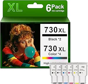 Amazon.com: 730XL Ink Cartridge Works Combo Pack Replacement for HP Designjet T1600 1700 2600 ...