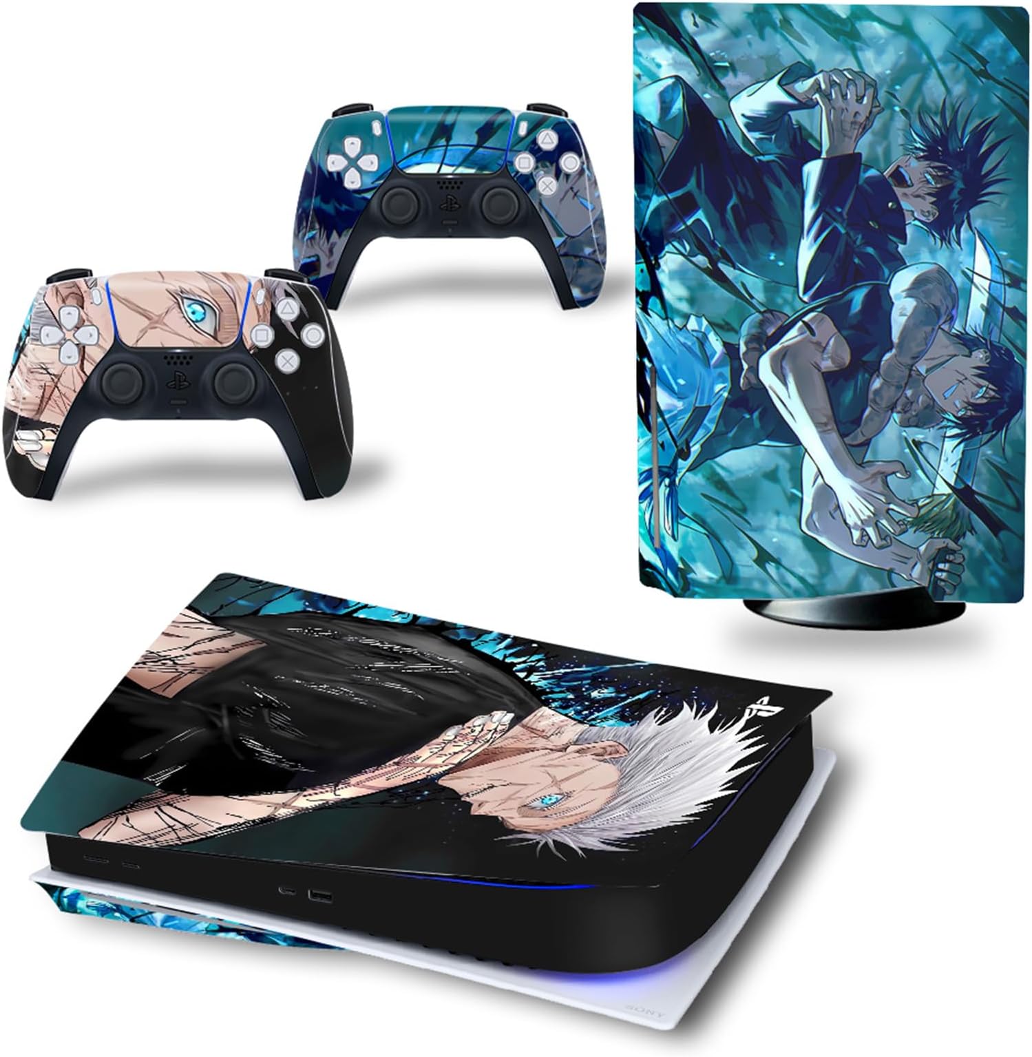 Amazon.com: Disc Edition Anime Jujutsu PS 5 Console Controller Skin ...