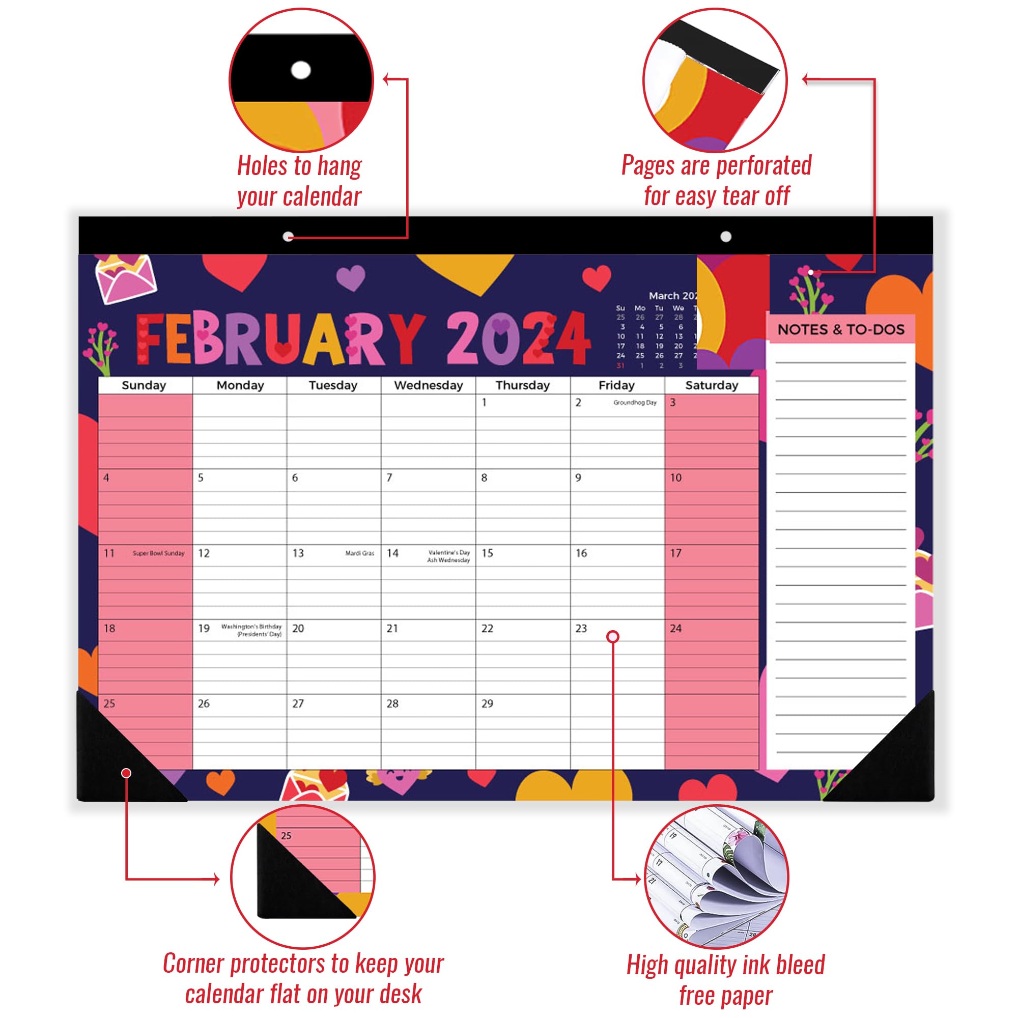 Snapklik.com : Sproutbrite Desktop 18-Month Calendar Monthly Planner ...