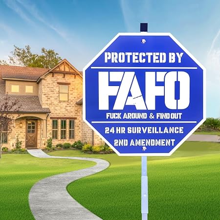 Amazon.com : FAFO Security Sign, Funk Around and Find Out Sign,Home ...