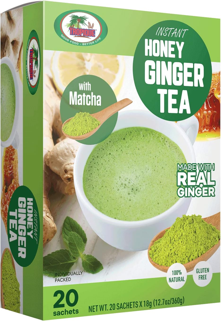 Amazon.com : Instant Honey ginger tea (Matcha) : Grocery & Gourmet Food