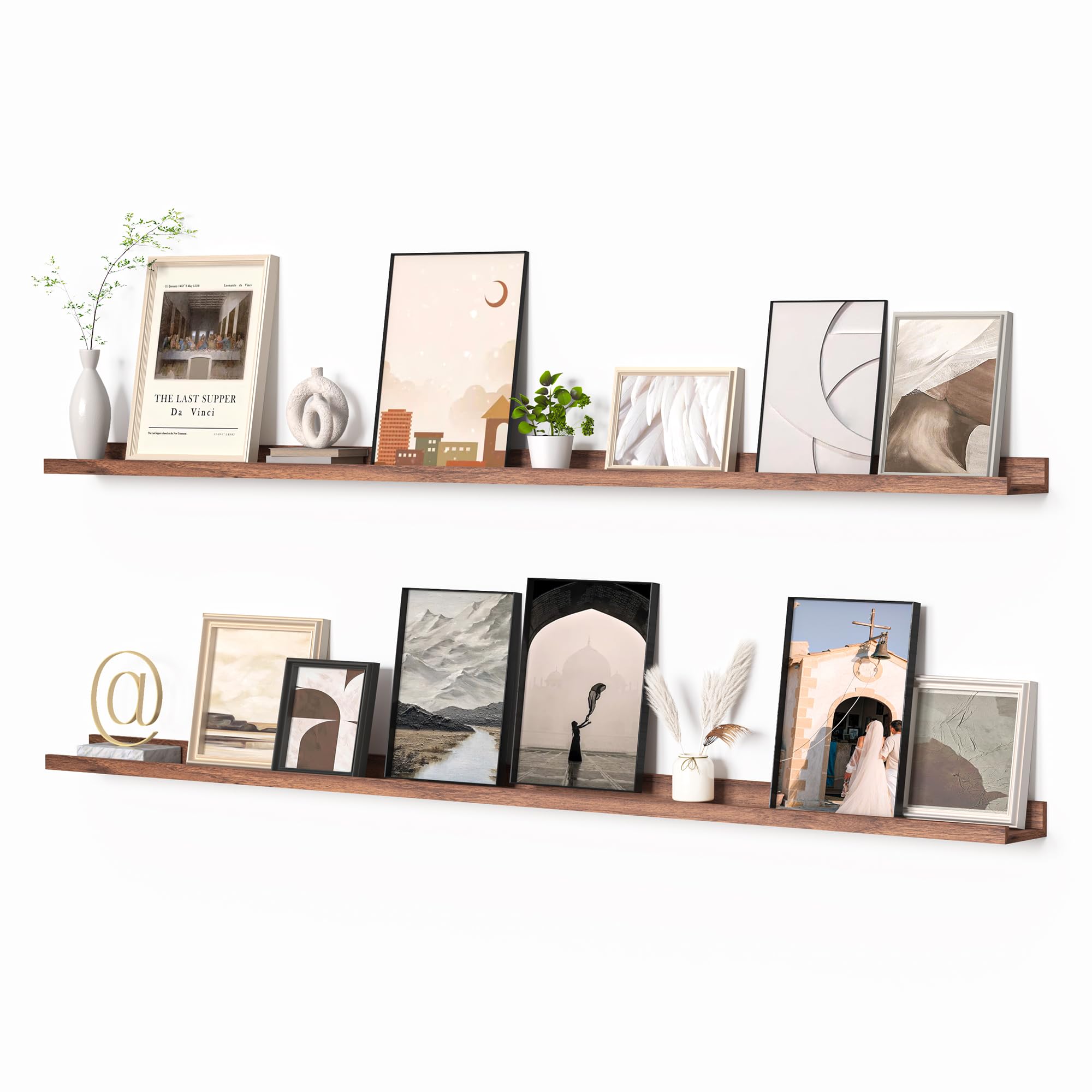 Amazon.com: Heimlove Picture Ledge Shelf, Floating Shelves Set of 2, 72 ...