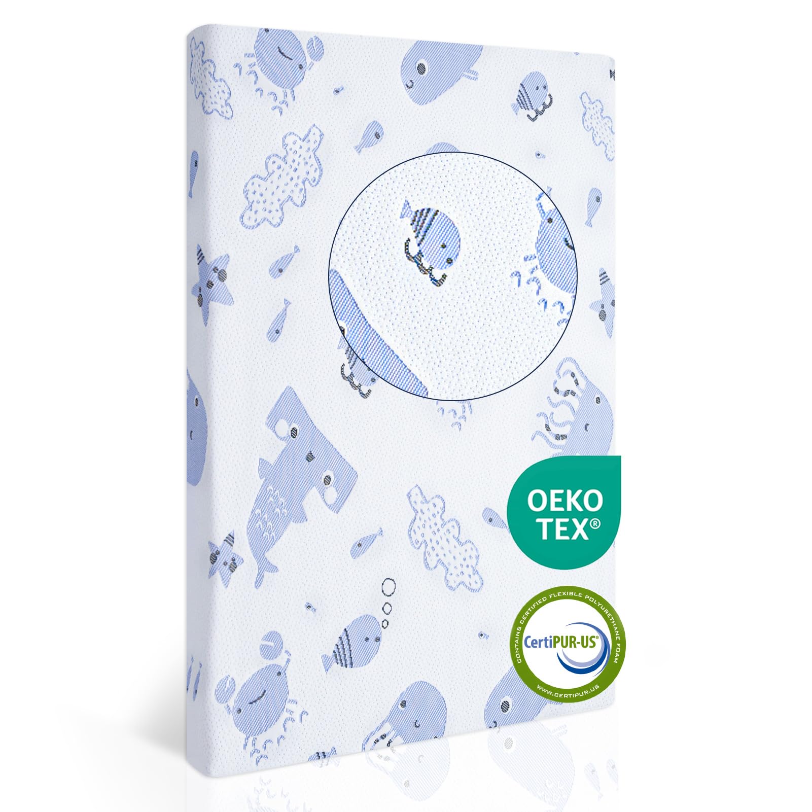 BABELIO Memory Foam Crib Mattress Dual-Sided Baby Toddler Mattress ...