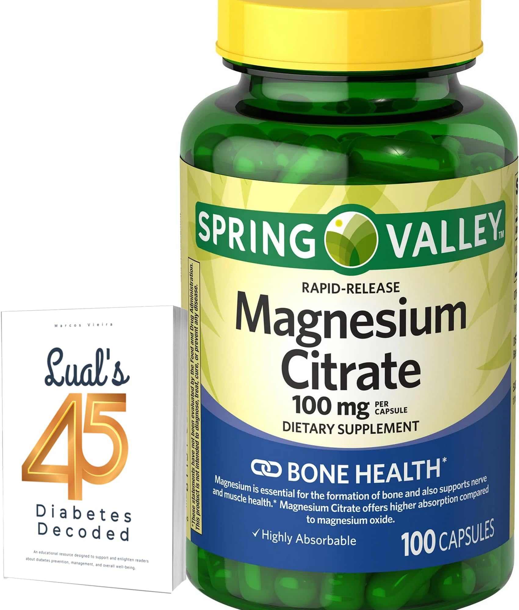 Amazon.com: Spring Valley - Magnesium Citrate 100 mg, Rapid-Release ...