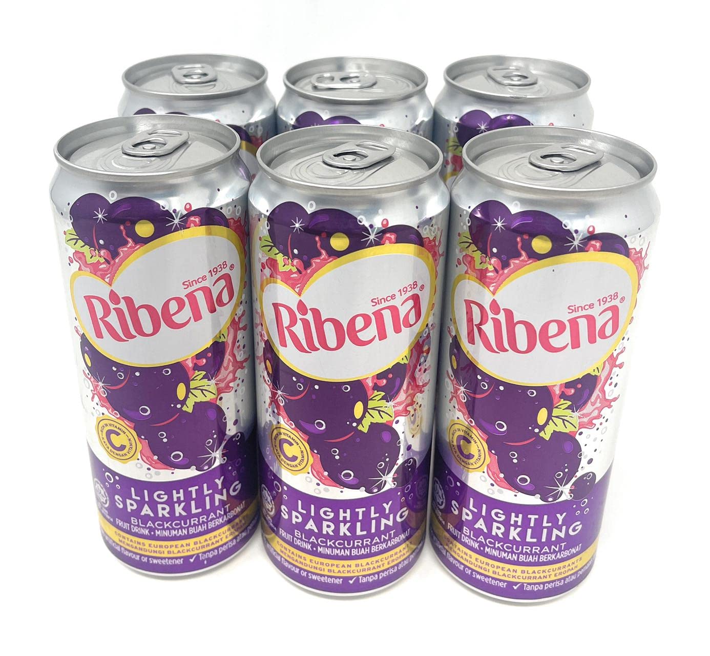 Amazon.com : Ribena Sparkling Juice Drink Can, Blackcurrant, 6 x 325ml ...