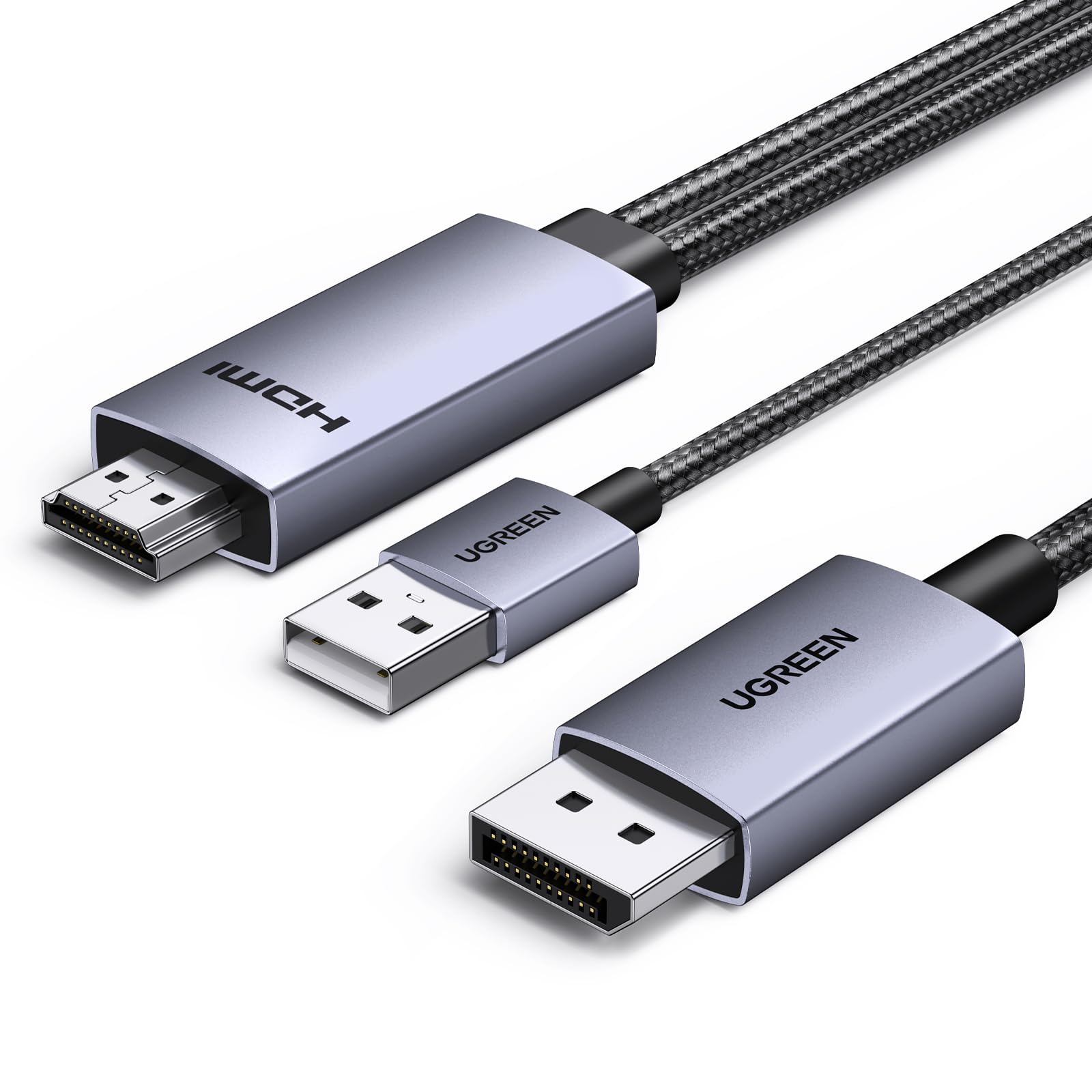 UGREEN HDMI to DisplayPort Cable 2m 4K@60Hz 1440P@144/120Hz 1080P@240Hz ...