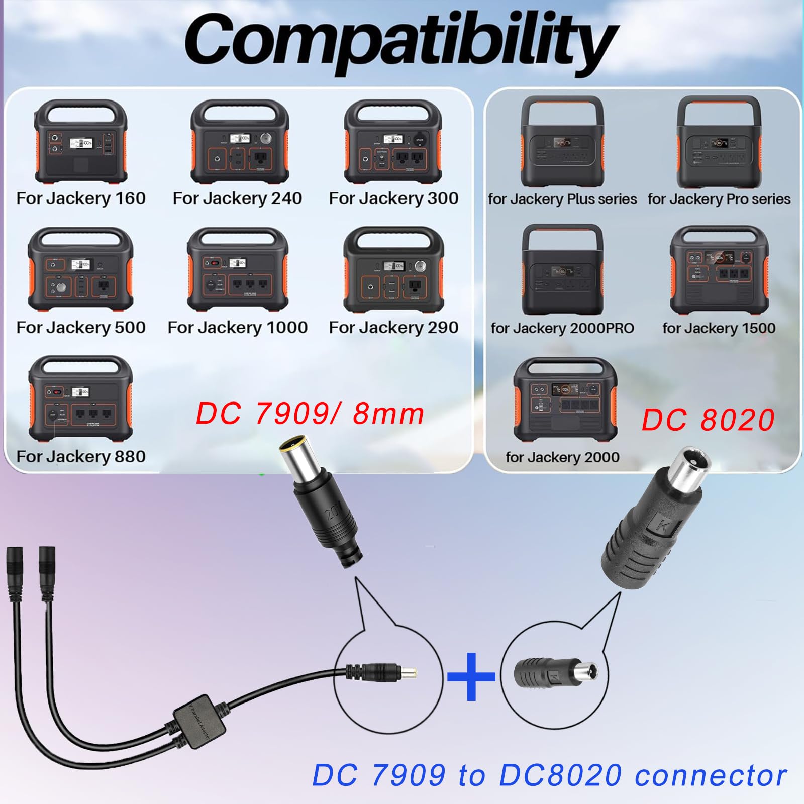 Snapklik.com : DC 8mm Y Parallel Adapter Cable, DC 7909 Connector To ...
