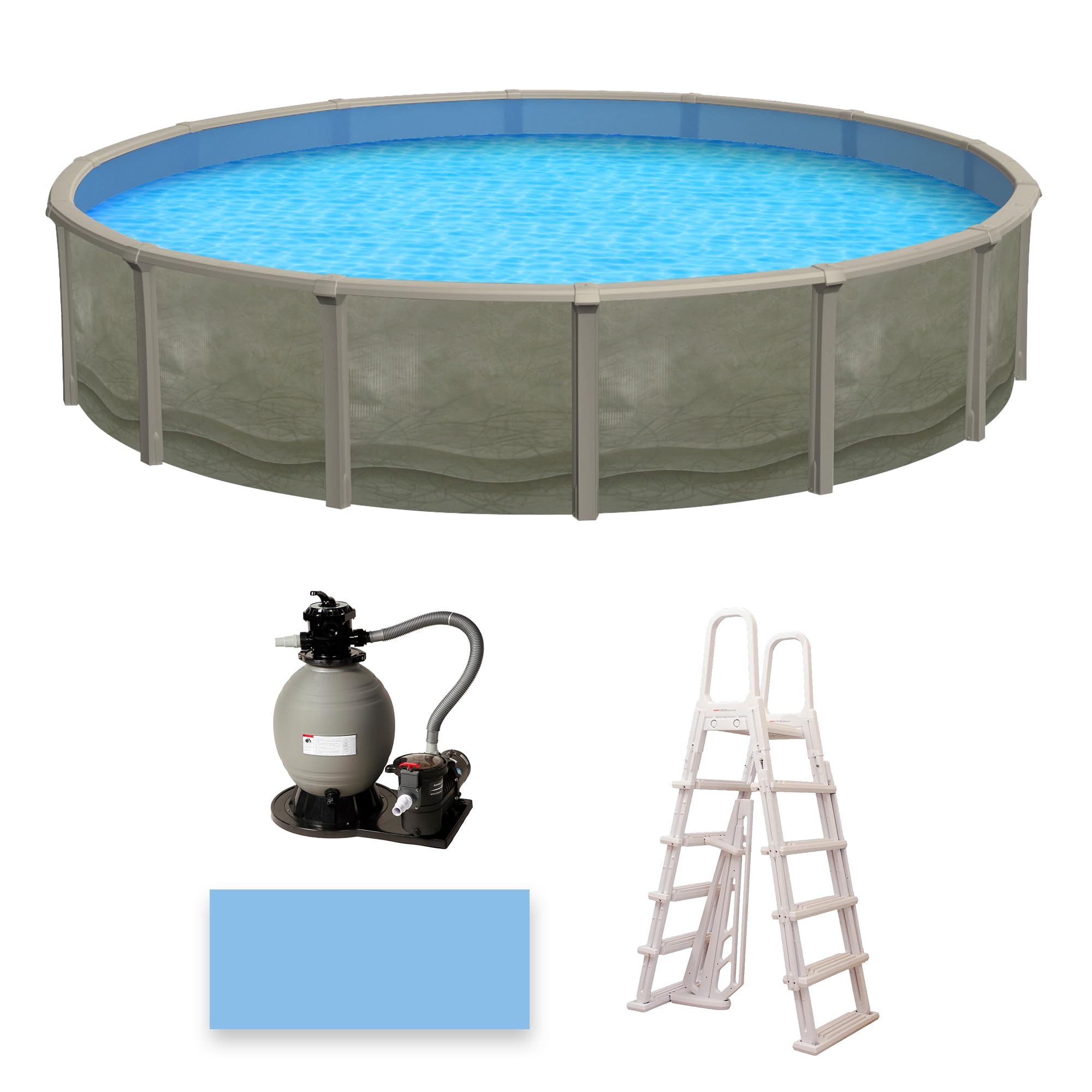 Amazon.com: Blue Wave Trinity 21-ft Round 52-in Deep Steel Wall Above ...