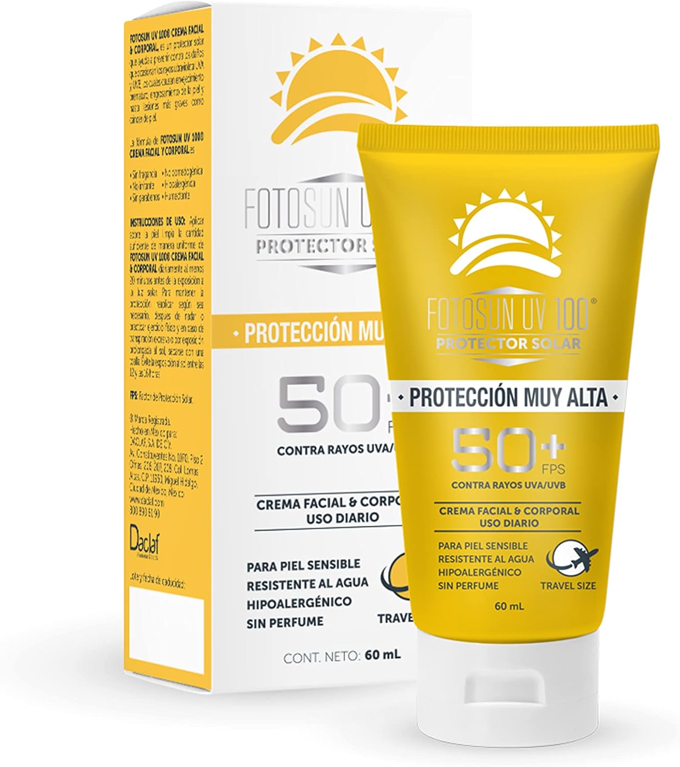 FotoSun UV 100 FPS 50 Travel Protector Solar Facial y Corporal para ...
