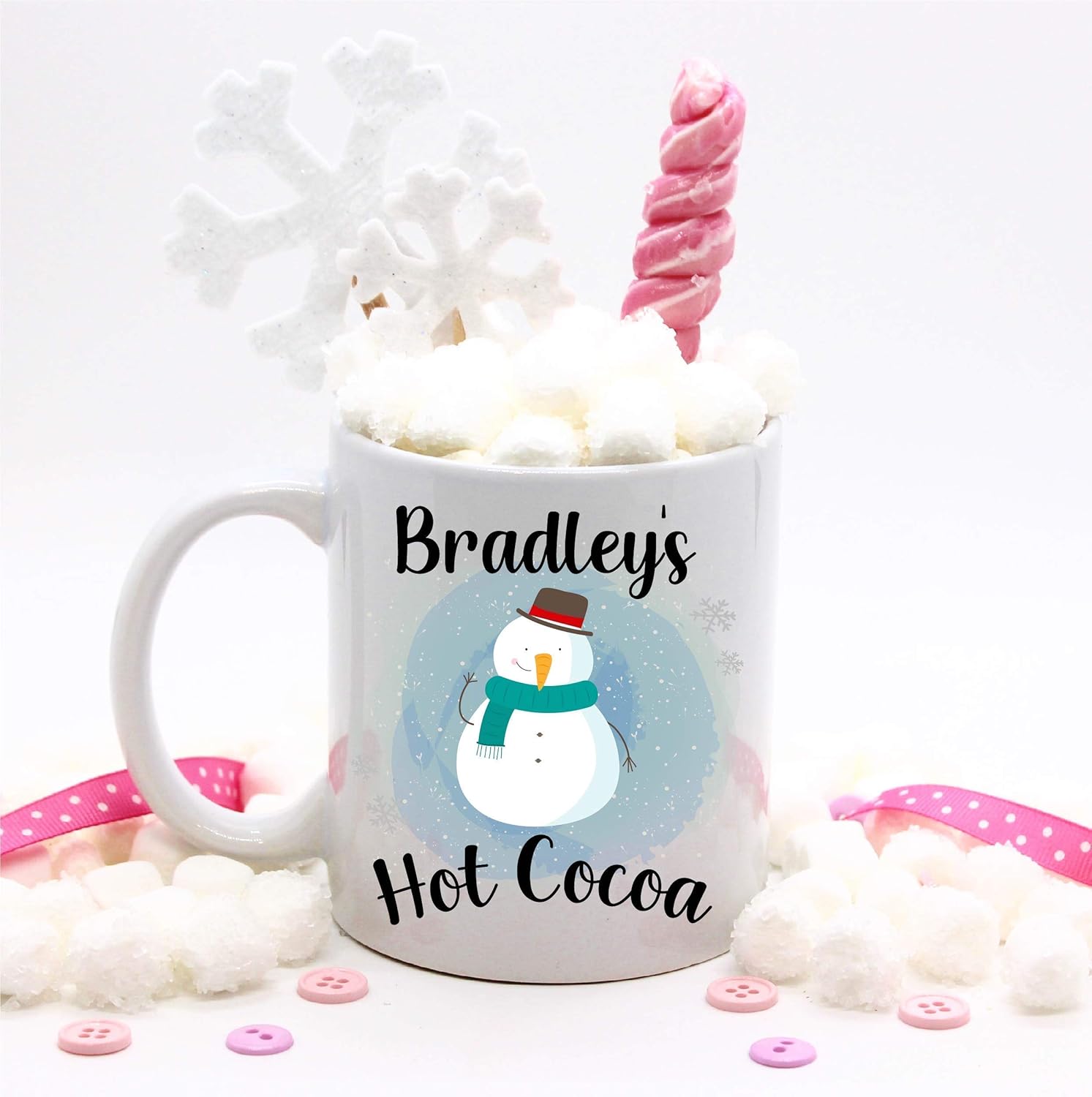 Personalized Snowman Boy Hot Cocoa Mugs, Gifts for Him, Christmas Hot ...