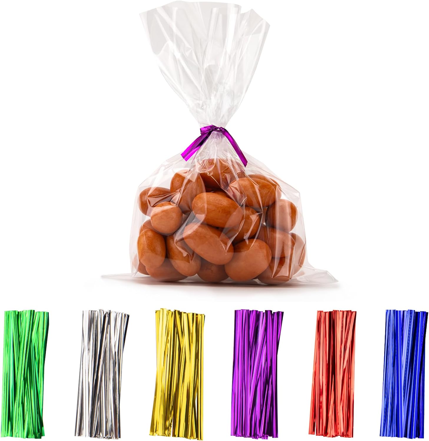 Amazon.com: Aubeco 240 Pcs 4 x 6 inch Clear Treat Bags, Flat Cellophane ...