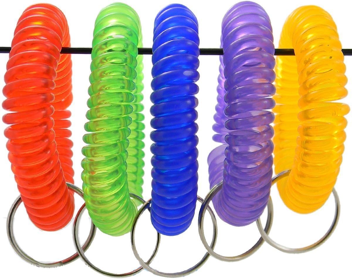 Amazon.com : HAMIYELL Pack of 6 Colorful Spring Spiral Wrist Coil Key ...