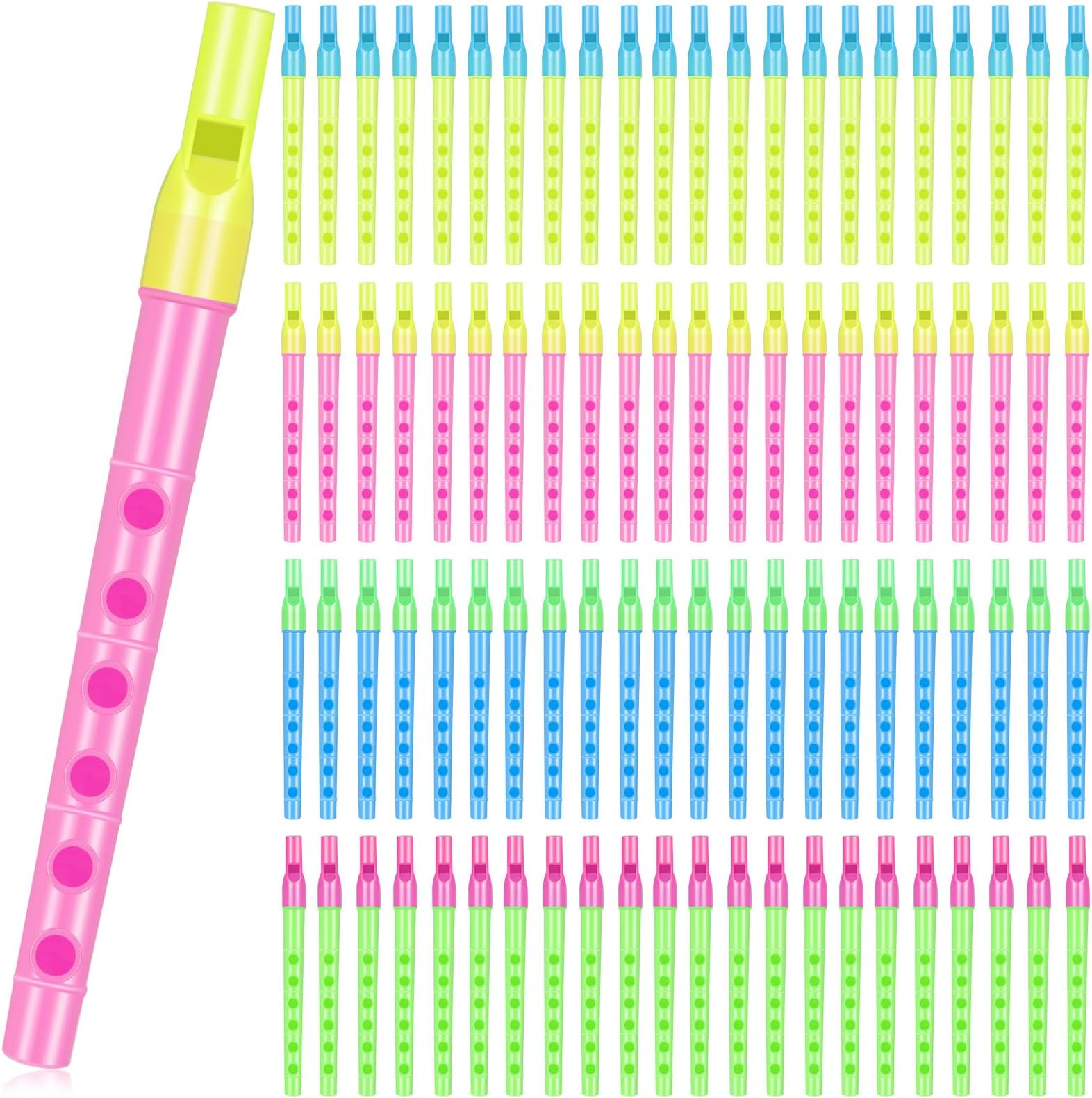 Amazon.com: 120 pcs 8 Colors Plastic Kazoos Musical Instruments for ...